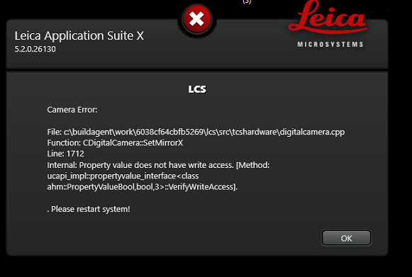 Leica Application Suite X camera hatası - Leica FOTOS App / Leica LUX App - Leica Forum